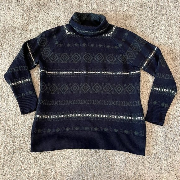 Pendleton | Sweaters | Vintage Pendleton Sweater Womens Xl Aztec Blue Green 0 Merino Wool | Poshmark